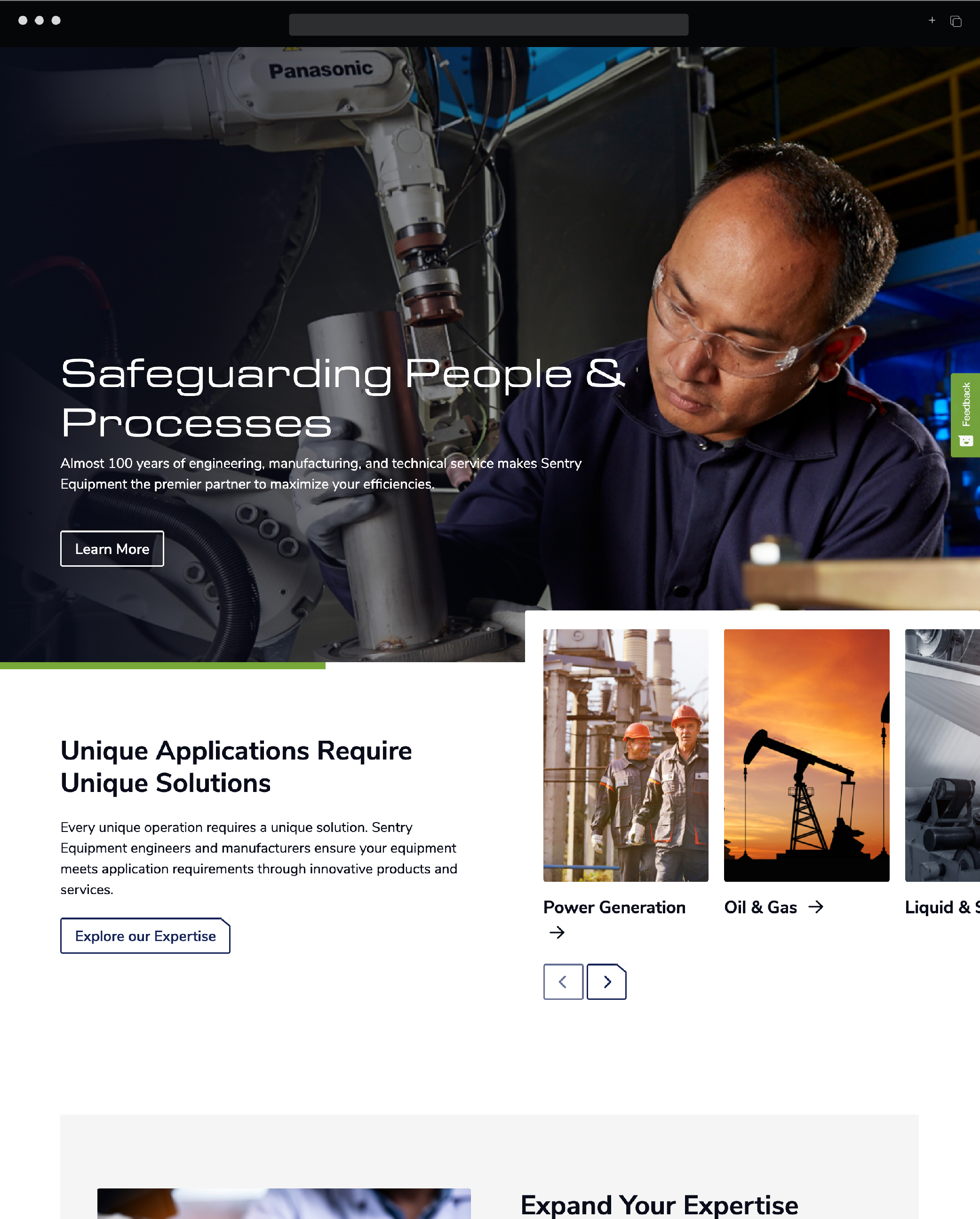 Sentry Equipment Website Design Case Study | Ascedia